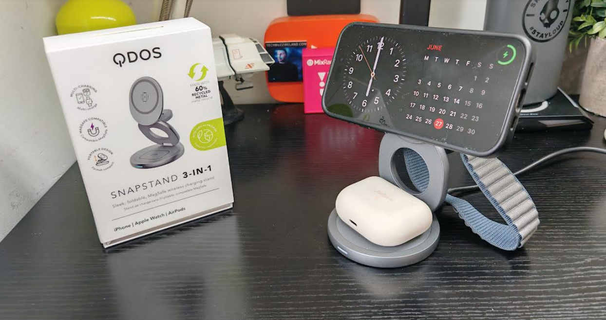 Tech Review – QDOS SNAPSTAND 3-in-1 foldable MagSafe charging stand ...
