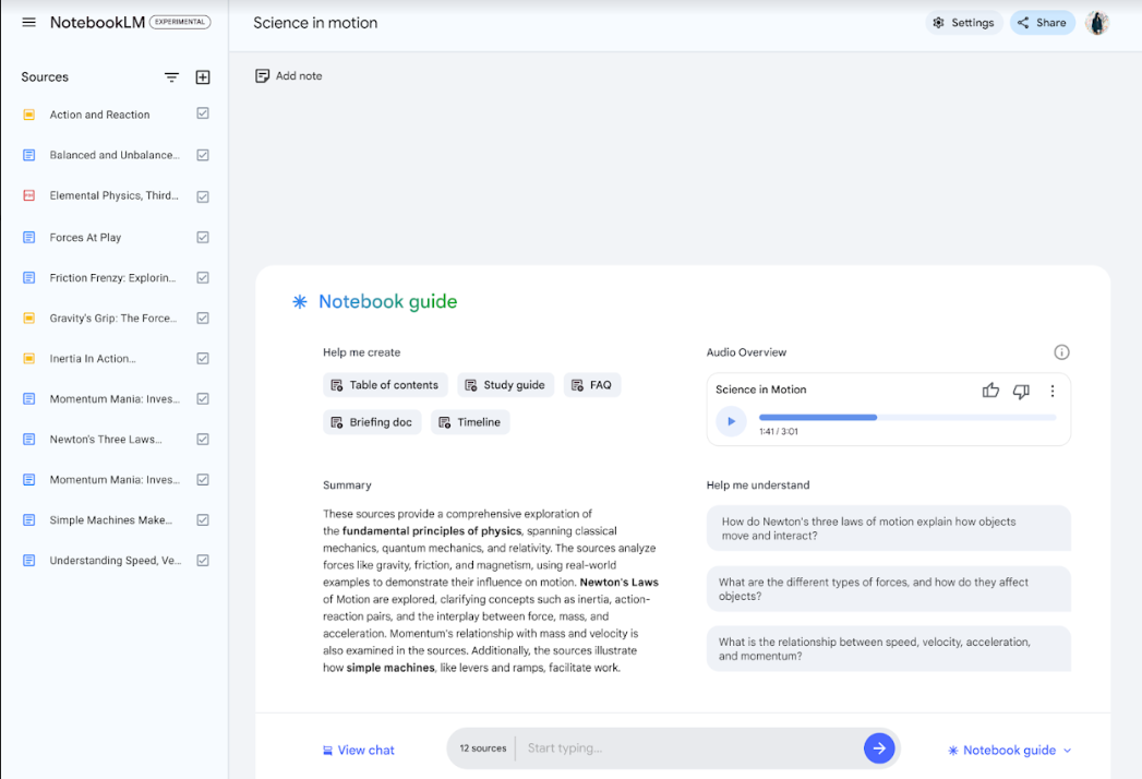 Google’s new Audio Overview feature can turn documents, slides, charts ...