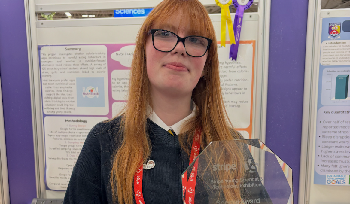 Tegan Timmons from Coláiste Bríde wins two awards at the Stripe Young ...